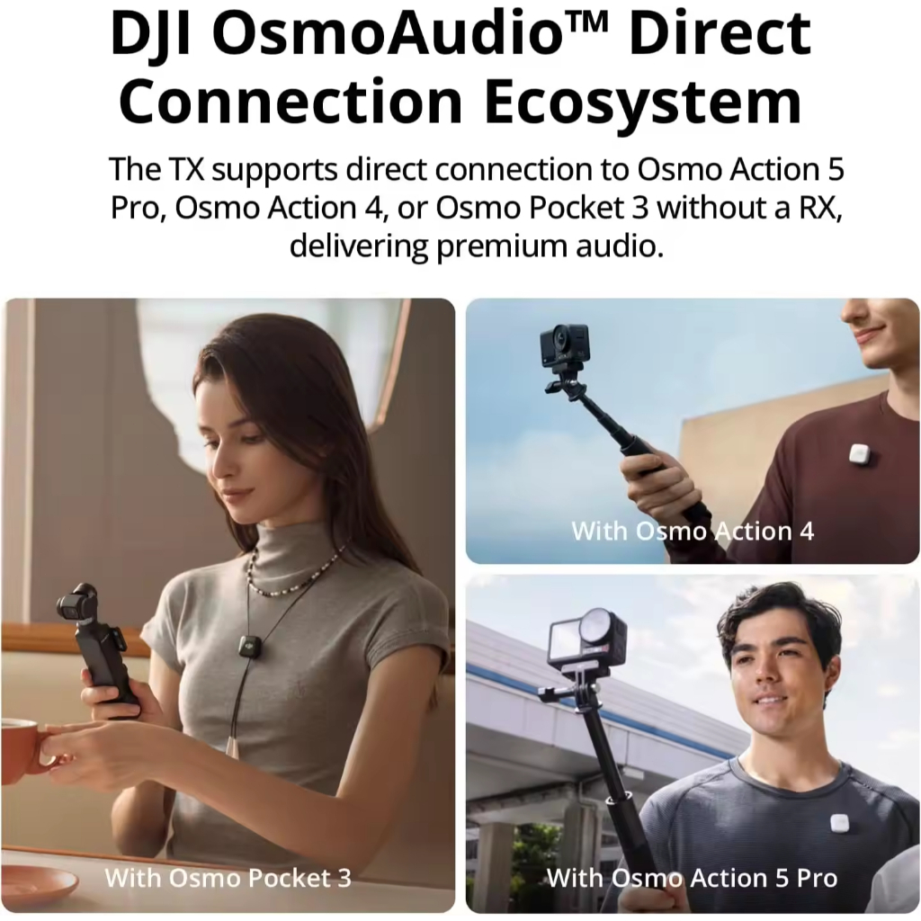 DJI Mic Mini Transmitter Infinity Black Arctic White High-Quality Audio ...