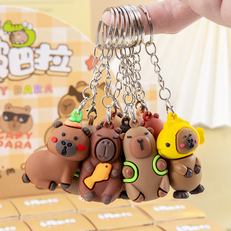 【24PCS】Capybara Keychain Blind Box Labubu Blind Box Cute Cartoon ...