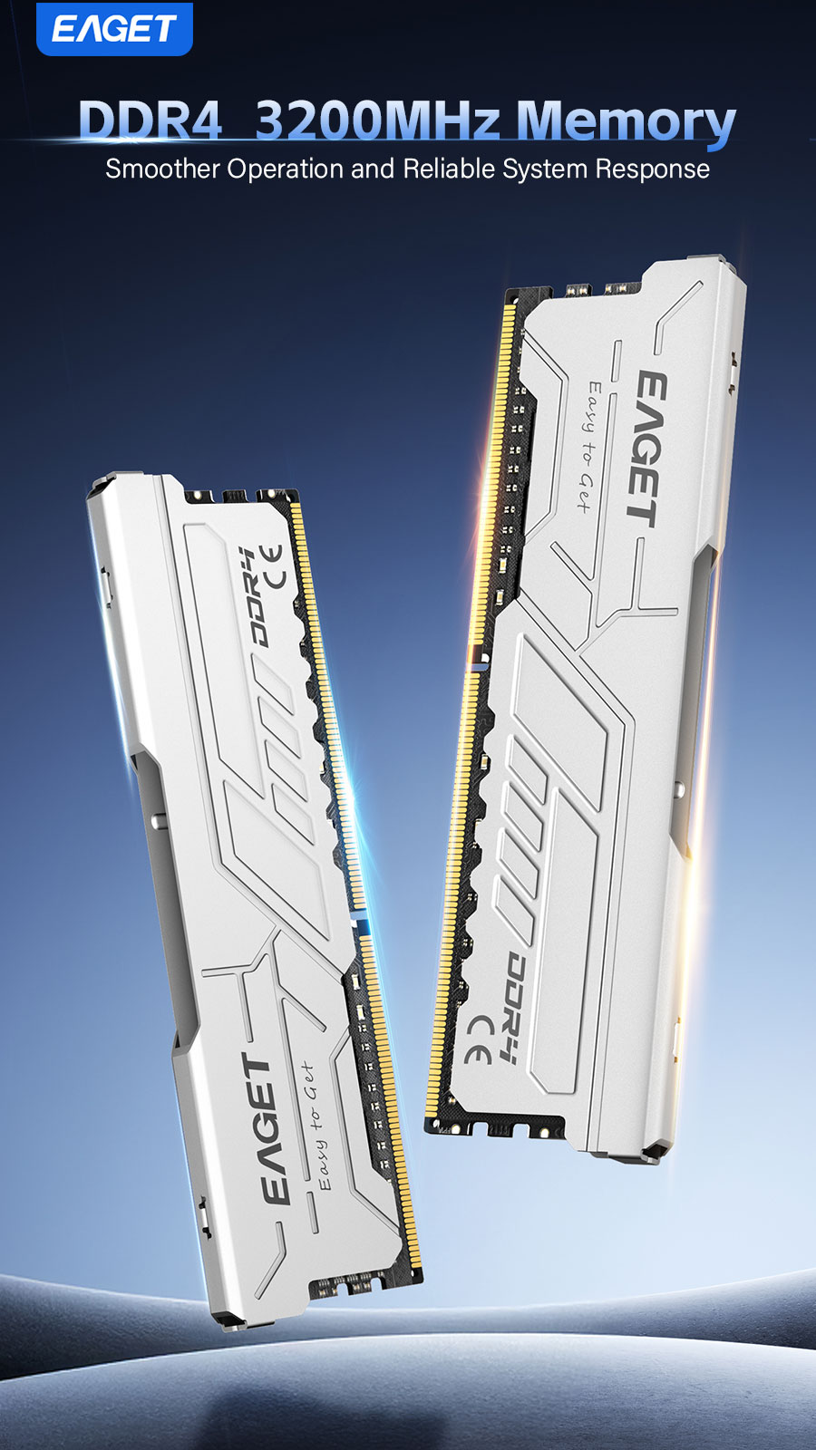 EAGET PS40 RAM DDR4 Memory 3200Mhz For PC (16GB x 2 Pcs) | Shopee Malaysia