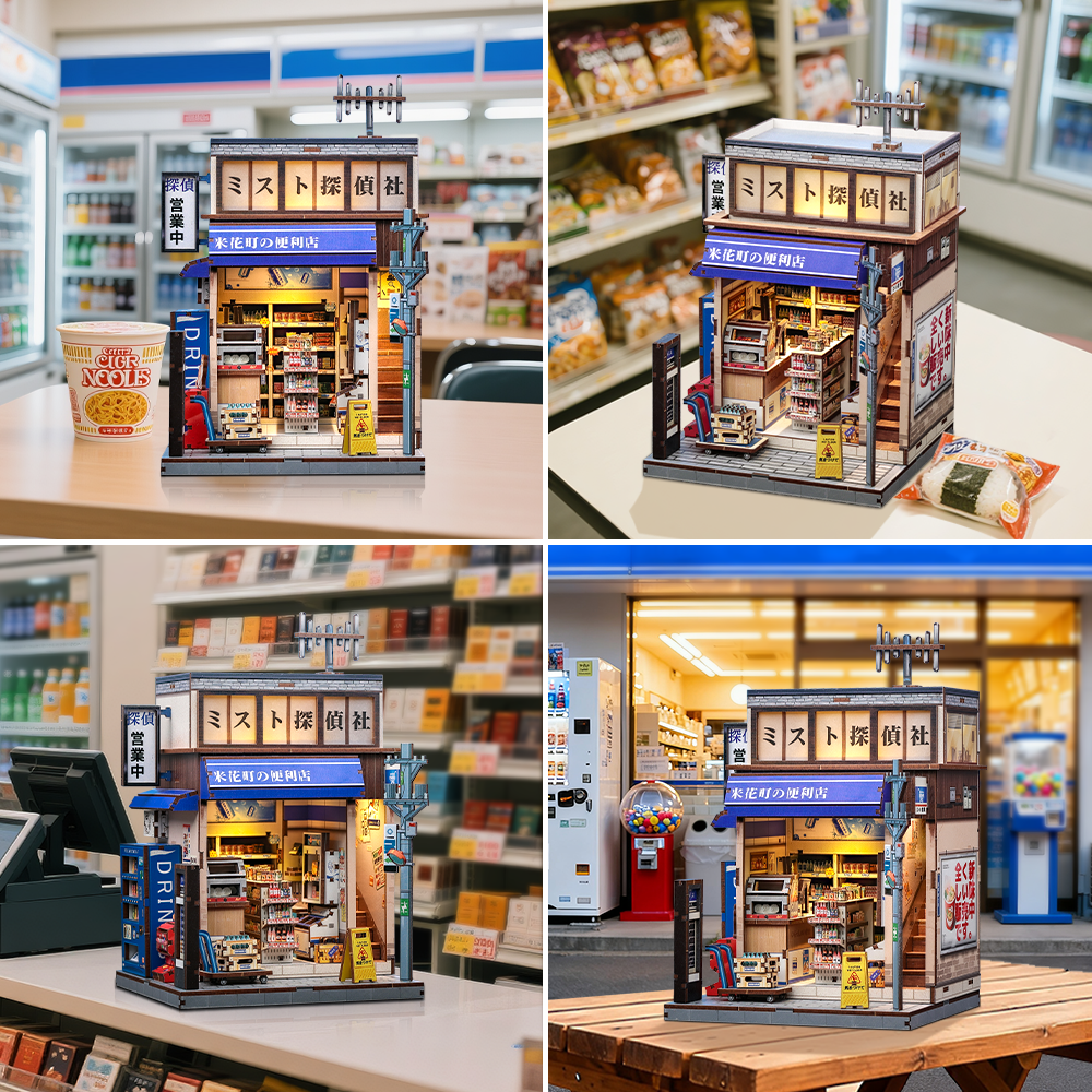 CUTEBEE CWGC222 Doll House DIY Miniature House Street Shop Series 3D ...