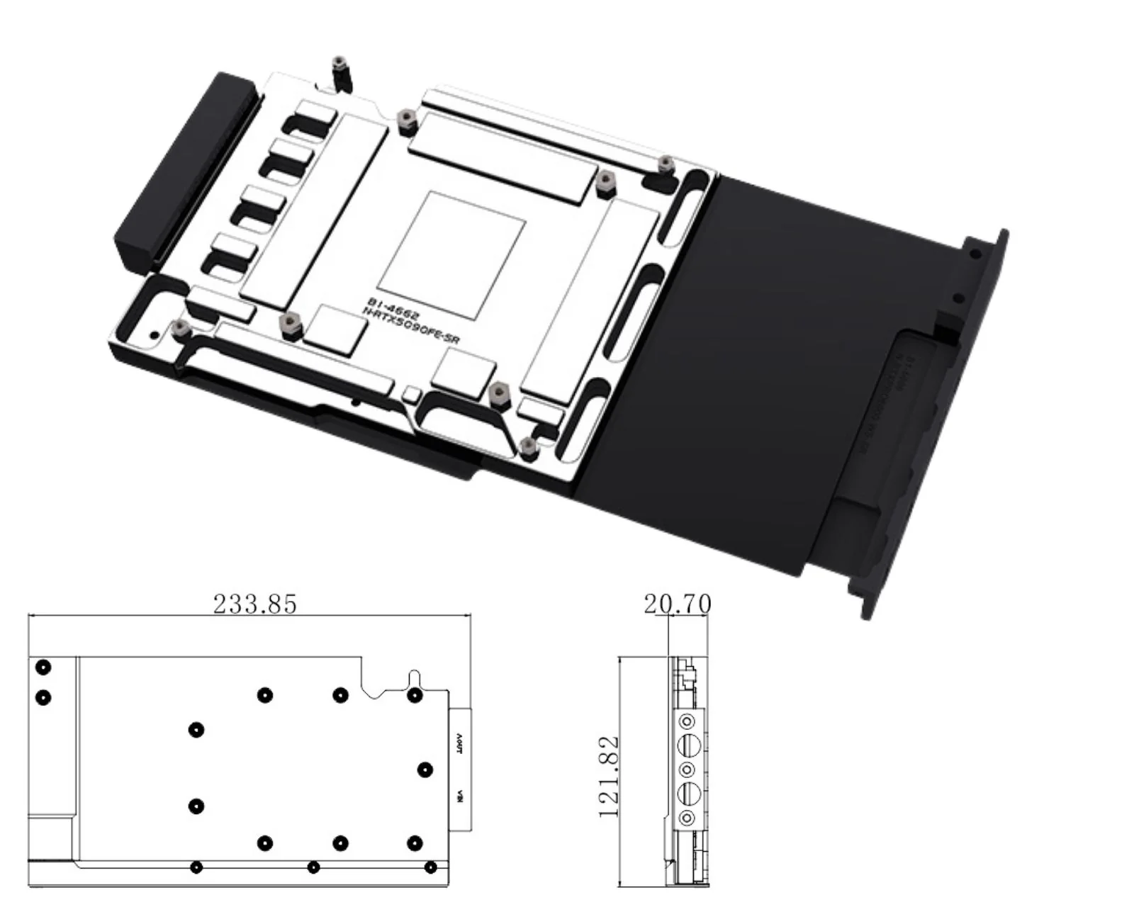 Bykski Durable Metal/POM GPU Water Block and Backplate For NVIDIA RTX ...