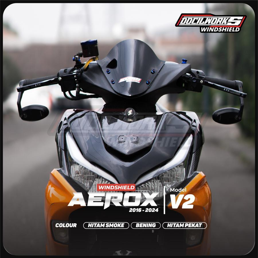 Visor Docilworks Sectbill Aerox V2 Carbon Gradation Windshield for ...