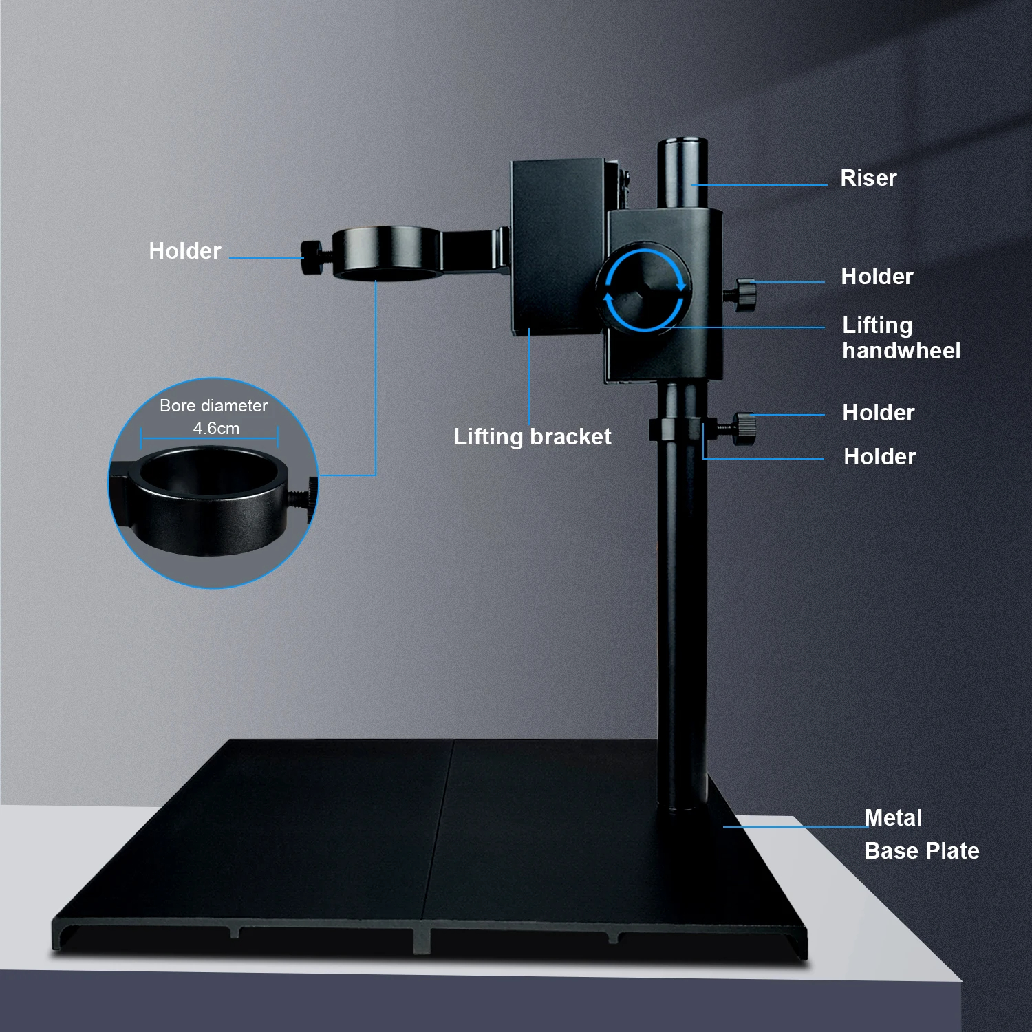YIZHAN Aluminum Alloy Adjustable Focusing Bracket Focusing Holder Table ...