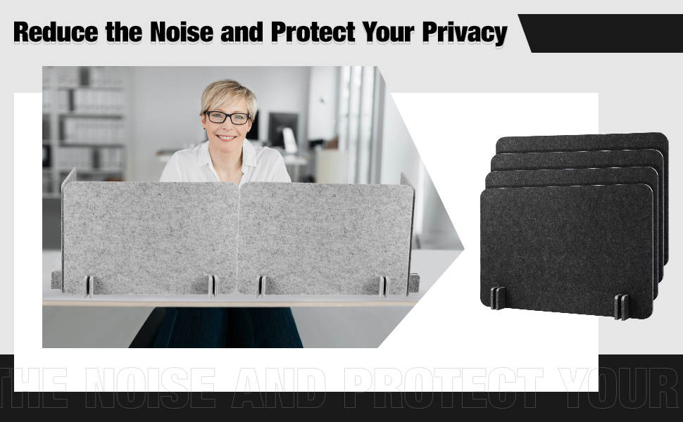 Desk Divider 40x60cm Desk screen baffle Desk Felt Partition Sound ...
