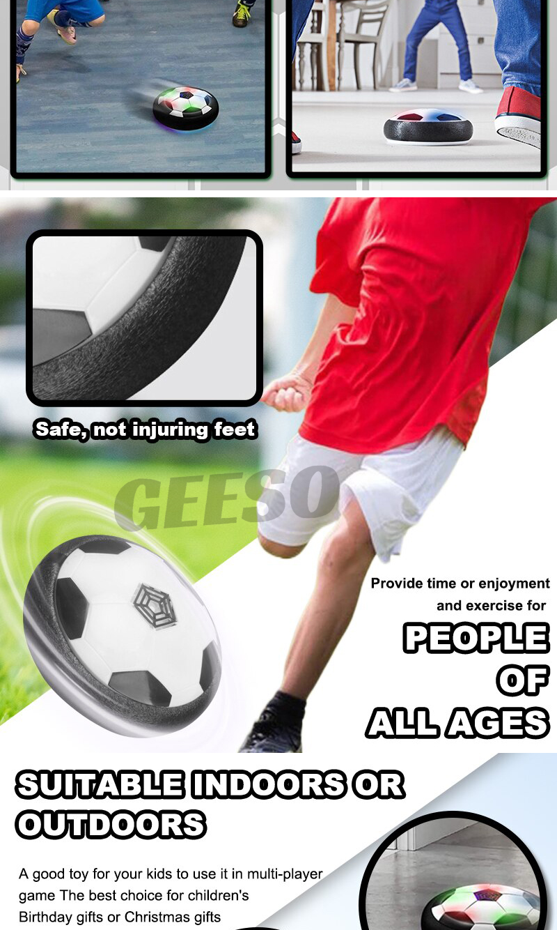 GEESO Hover Ball Football Soccer Disc Indoor Sports Music Lights ...