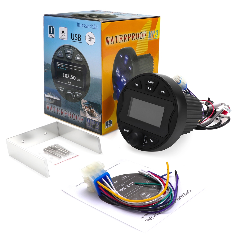 Marine Radio Waterproof MP3 Player Marine Stereo Receiver with AM/FM ...