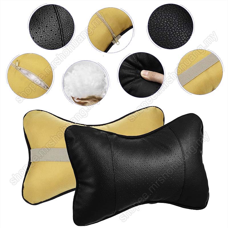 Car Headrest Cover Carbon Fiber Neck Headrest Pillow Protector For ...