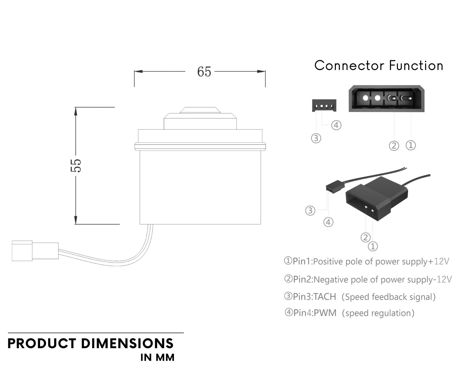 Bykski CP-D5PB-V2 Liquid Cooling 12V PWM Speed Controlled Pump Motor ...