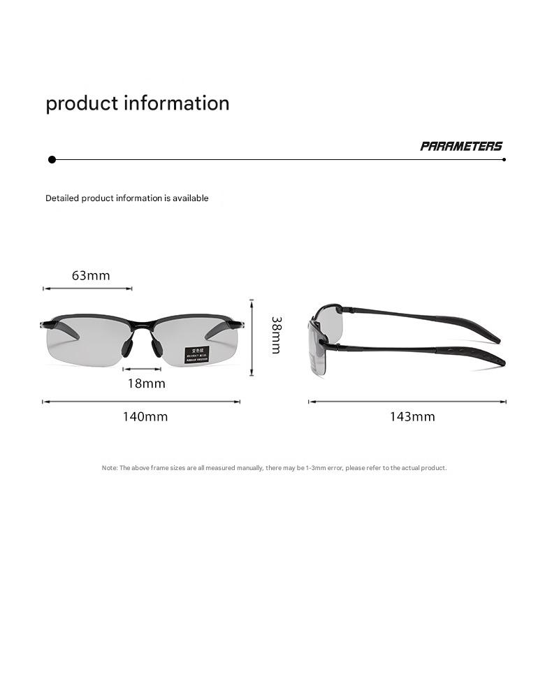 Men's photochromic polarized driving and fishing glasses with metal ...