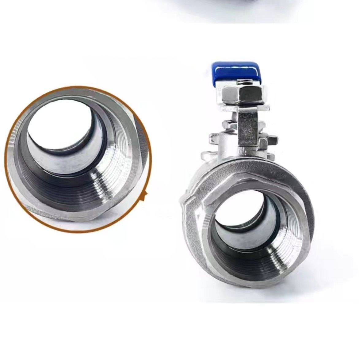 SUS316 Stainless Steel (Two-Piece Ball Valve) 1/4" 1/2" 3/4" 1" 2" BSP ...