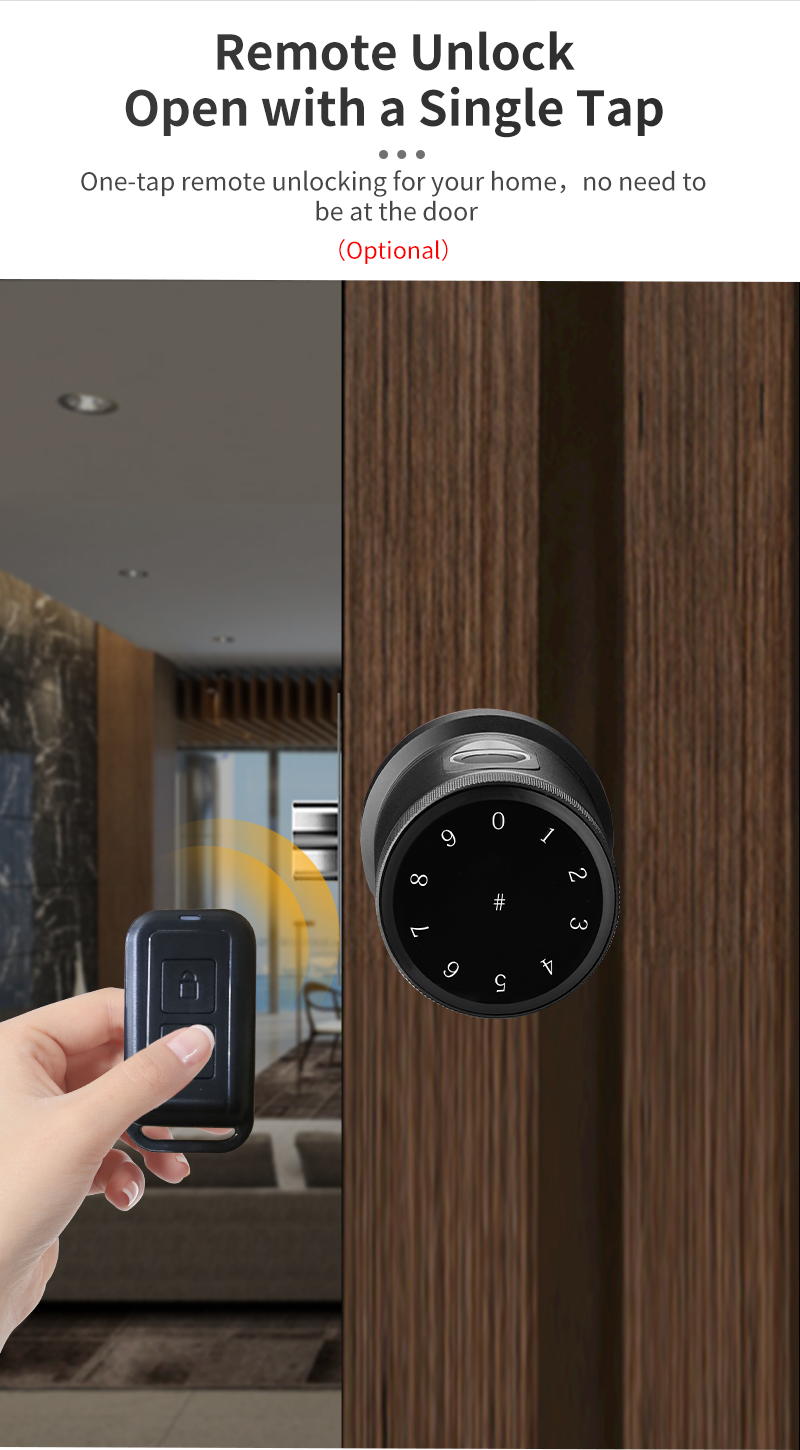 Home Security 5-in-1 Tuya Smart Ball Lock - Bluetooth Fingerprint ...