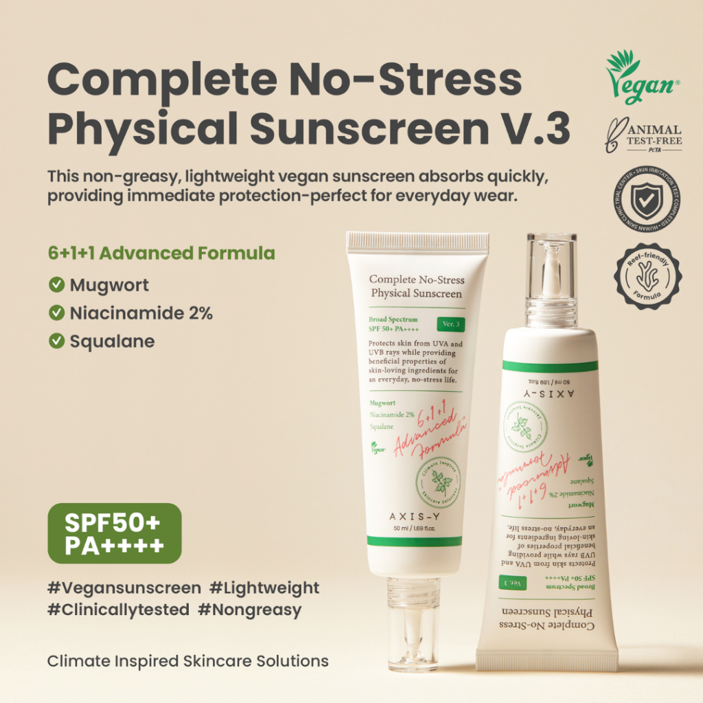 AXIS-Y Complete Physical Sunscreen Ver.3 SPF50+ PA++++ Gentle Mineral ...