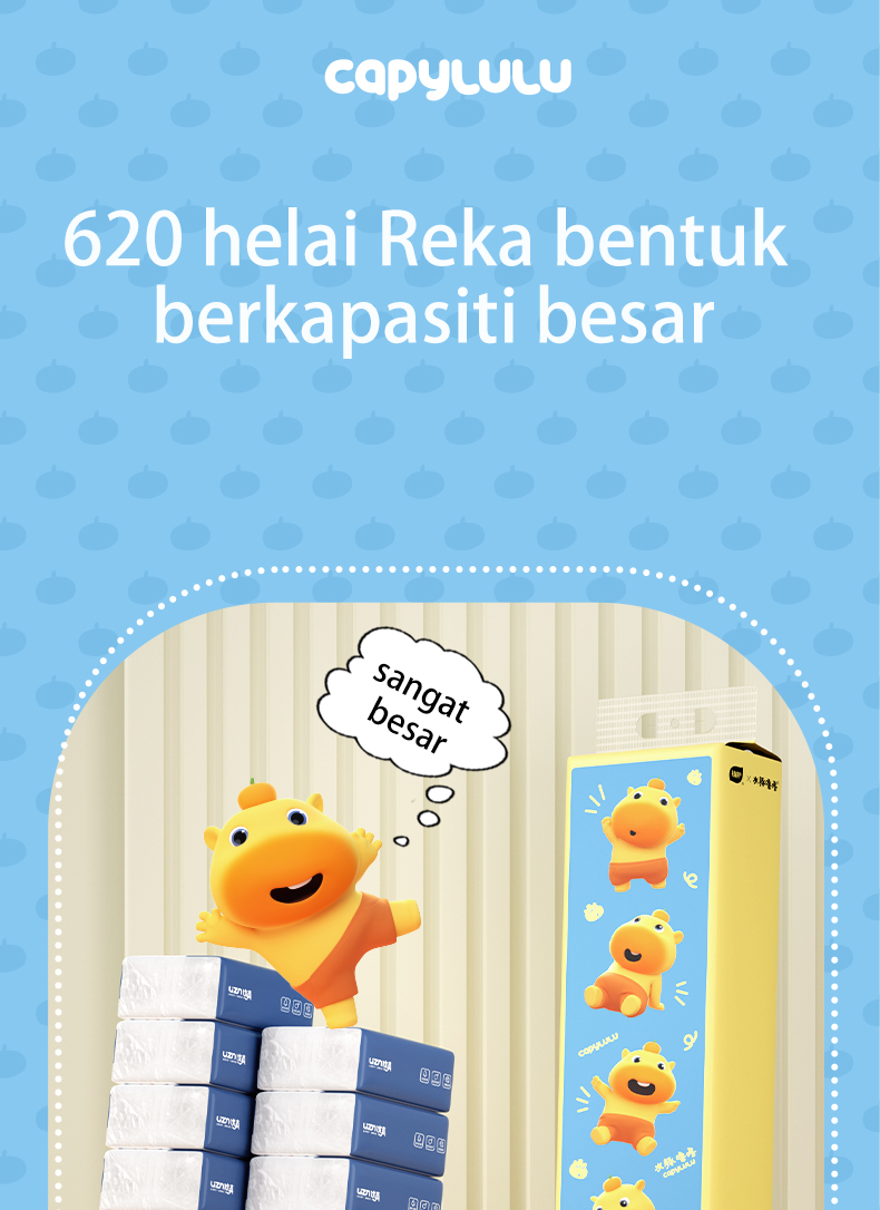 【3 pek】Botare Tisu Gantung 4 Lapis - 620 Lembar Per Pek | Tisu Muka ...