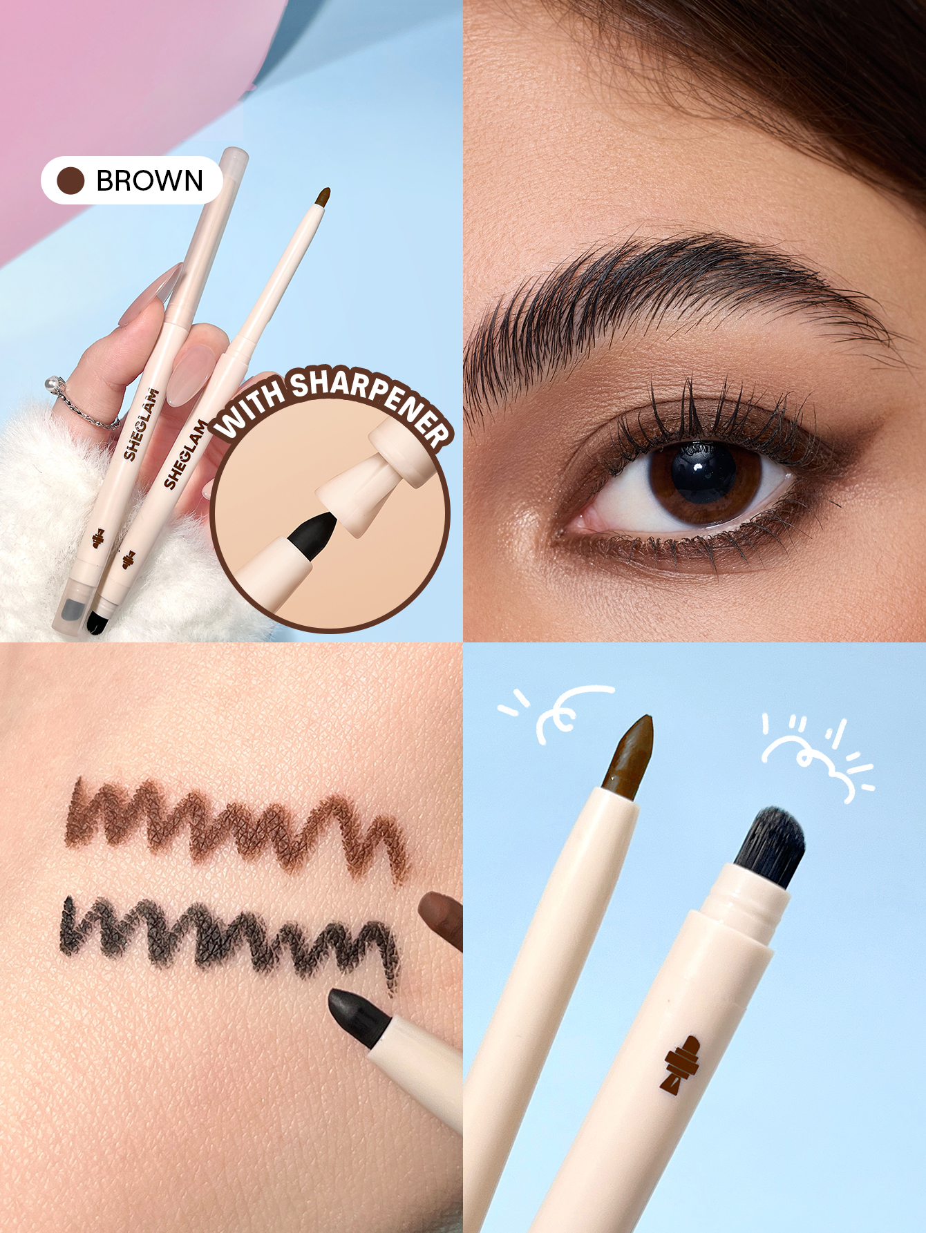 SHEGLAM Gel Glide Eyeliner Pencil Smooth Creamy Smudge Black Eye Liner ...