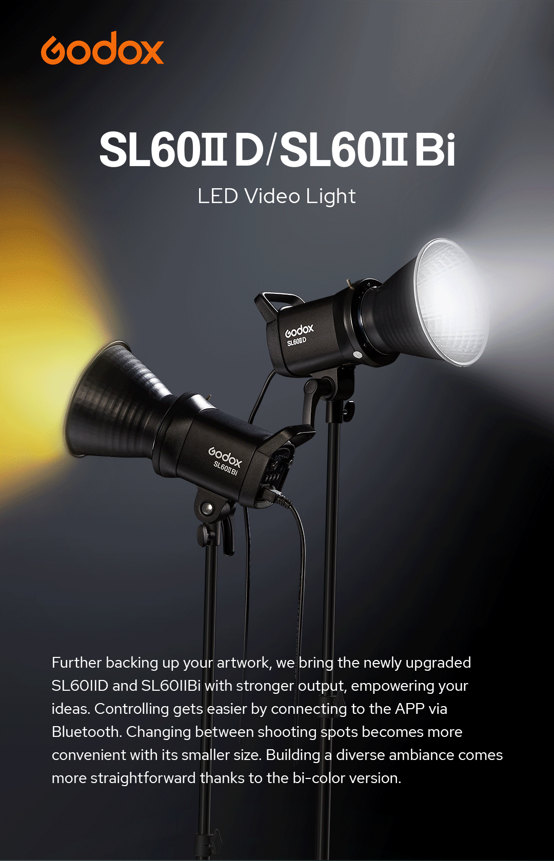 Godox SL60IID SL60IIBi 70Ws 2800K~6500K Studio LED Continuous Photo ...