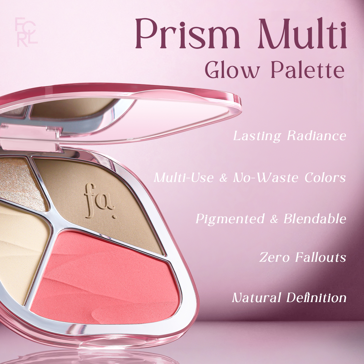 FOCALLURE Prism Multi-use Glow Blush Highlighter Contour Face Palette ...