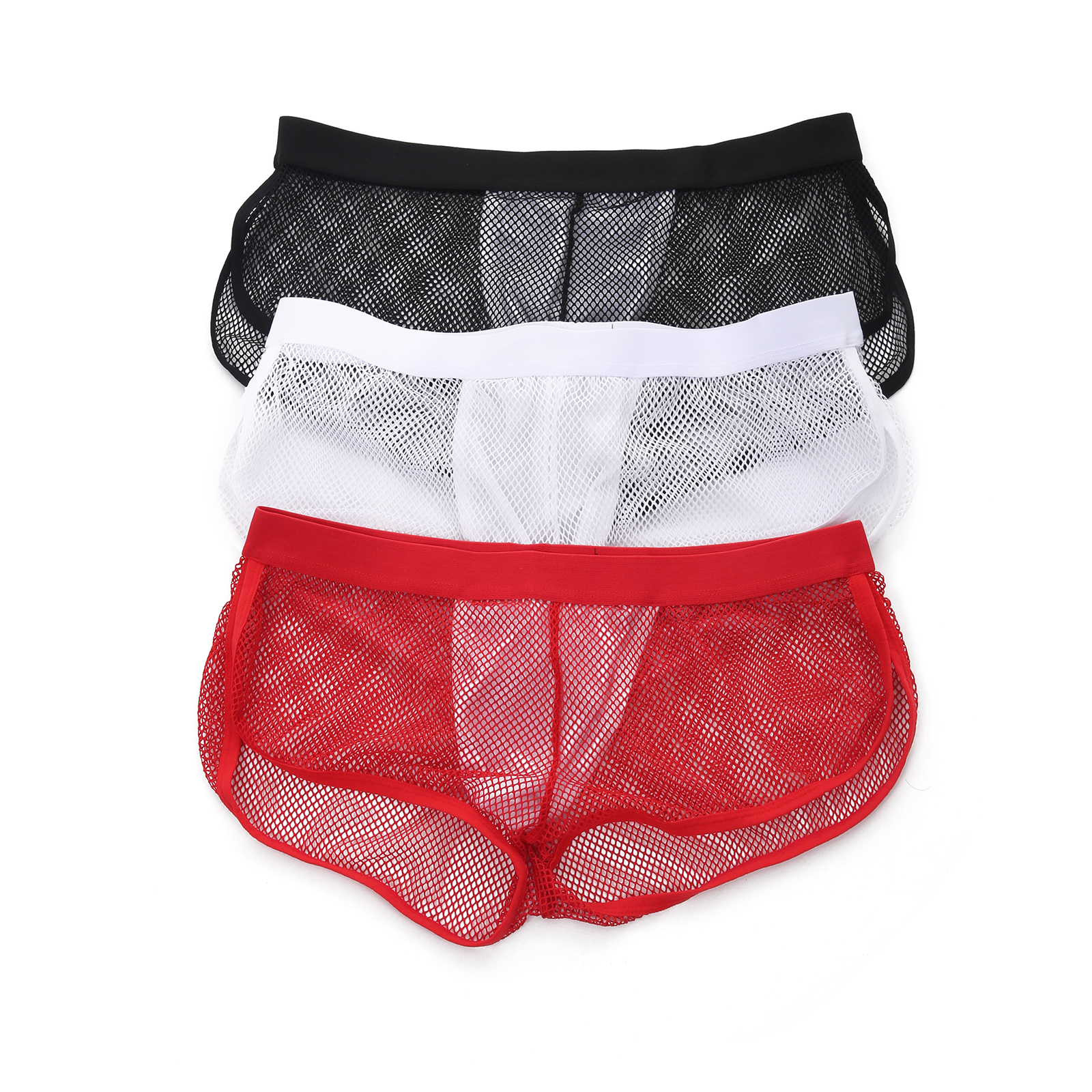 Man Thin Boxers Shorts Men Mesh Transparent See Through Underwear ...
