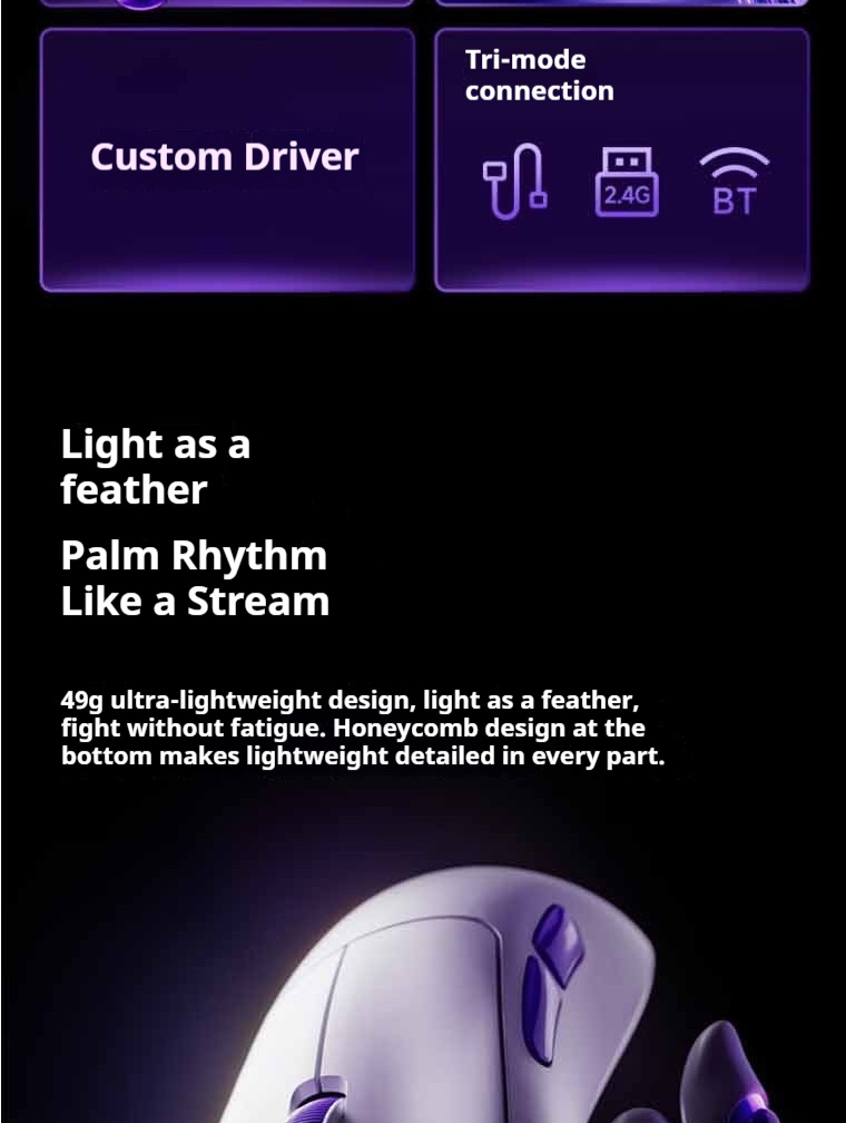 AKKO Nest Three mode Dual 8K Lightweight Ergonomic Office PAW3950 E ...