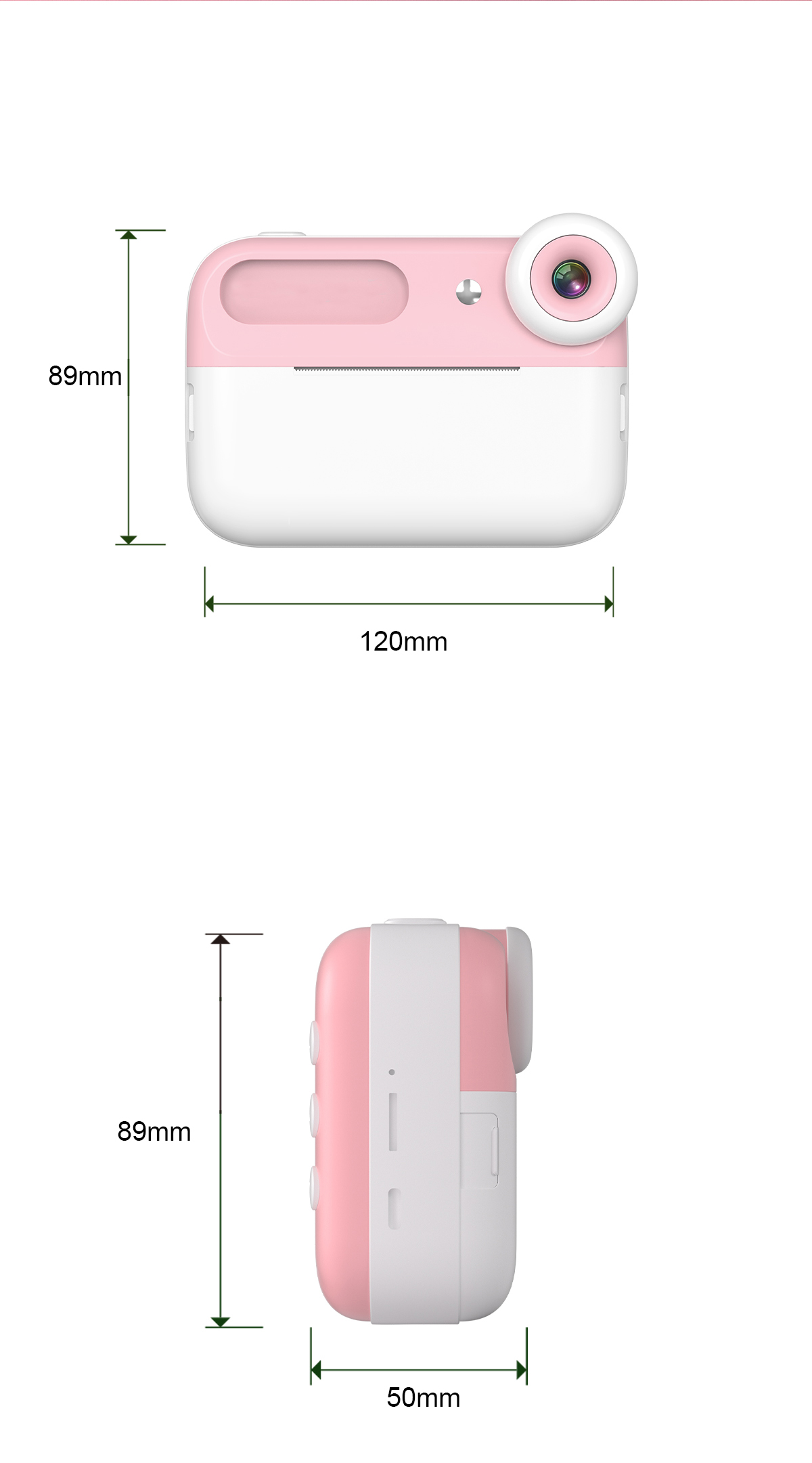 Instant Print Camera 3.0 Inch Touch Screen 48MP Kids Camera Thermal ...