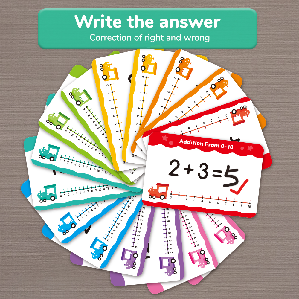 BEAR TALE Fun Math Table Cards Double-Sided Arithmetic Book for Kids ...