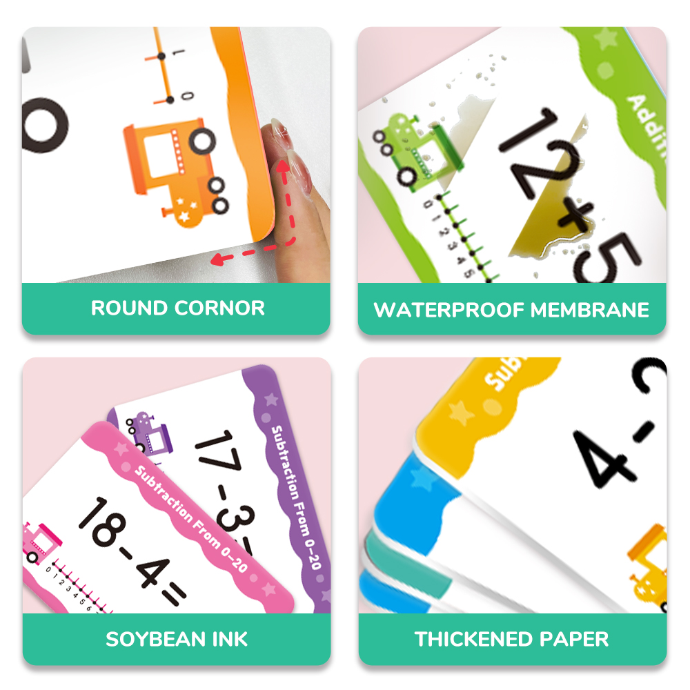 BEAR TALE Fun Math Table Cards Double-Sided Arithmetic Book for Kids ...