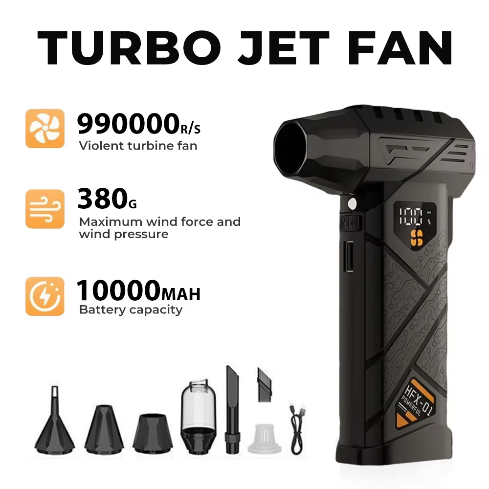 Powerful Violent Fan 990000RPM Turbo Air Blower With Power Bank High ...