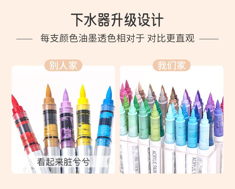 Languo 207 Colors Straight Liquid Acrylic Marker Pen Set Barbie Pink ...