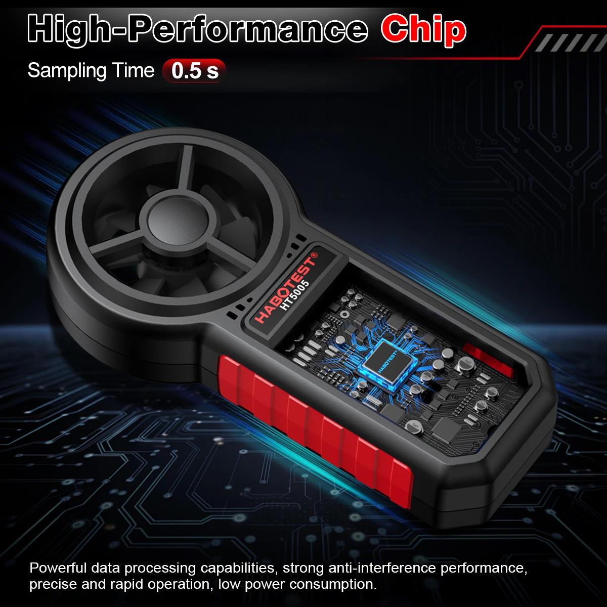 HABOTEST HT5005 Digital Anemometer Environmental Temperature Humidity ...