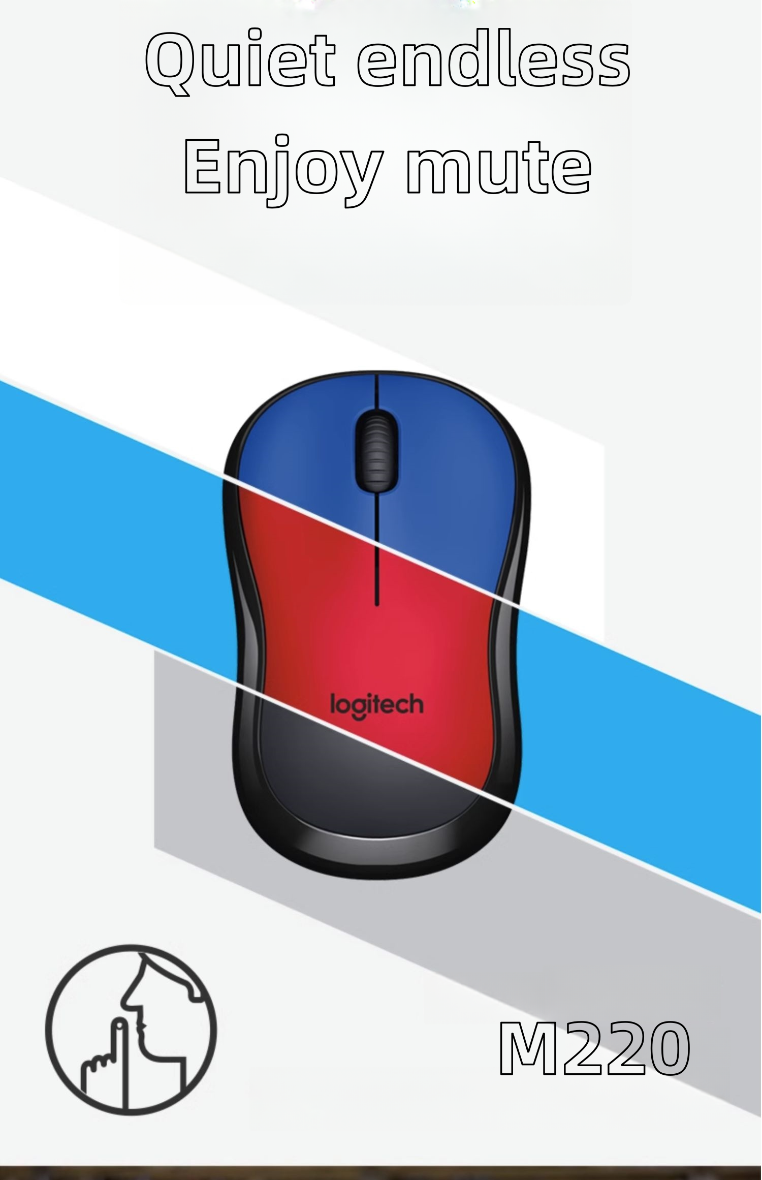 Logitech M220 Silent Wireless Mouse | 18-Month Battery | Free Mouse Pad ...