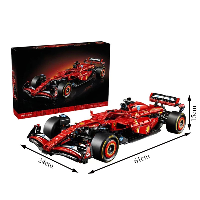 W&F 1:8 SF-24 RedBull F1 Car Model Kit Building Block DIY Toys for 16 ...