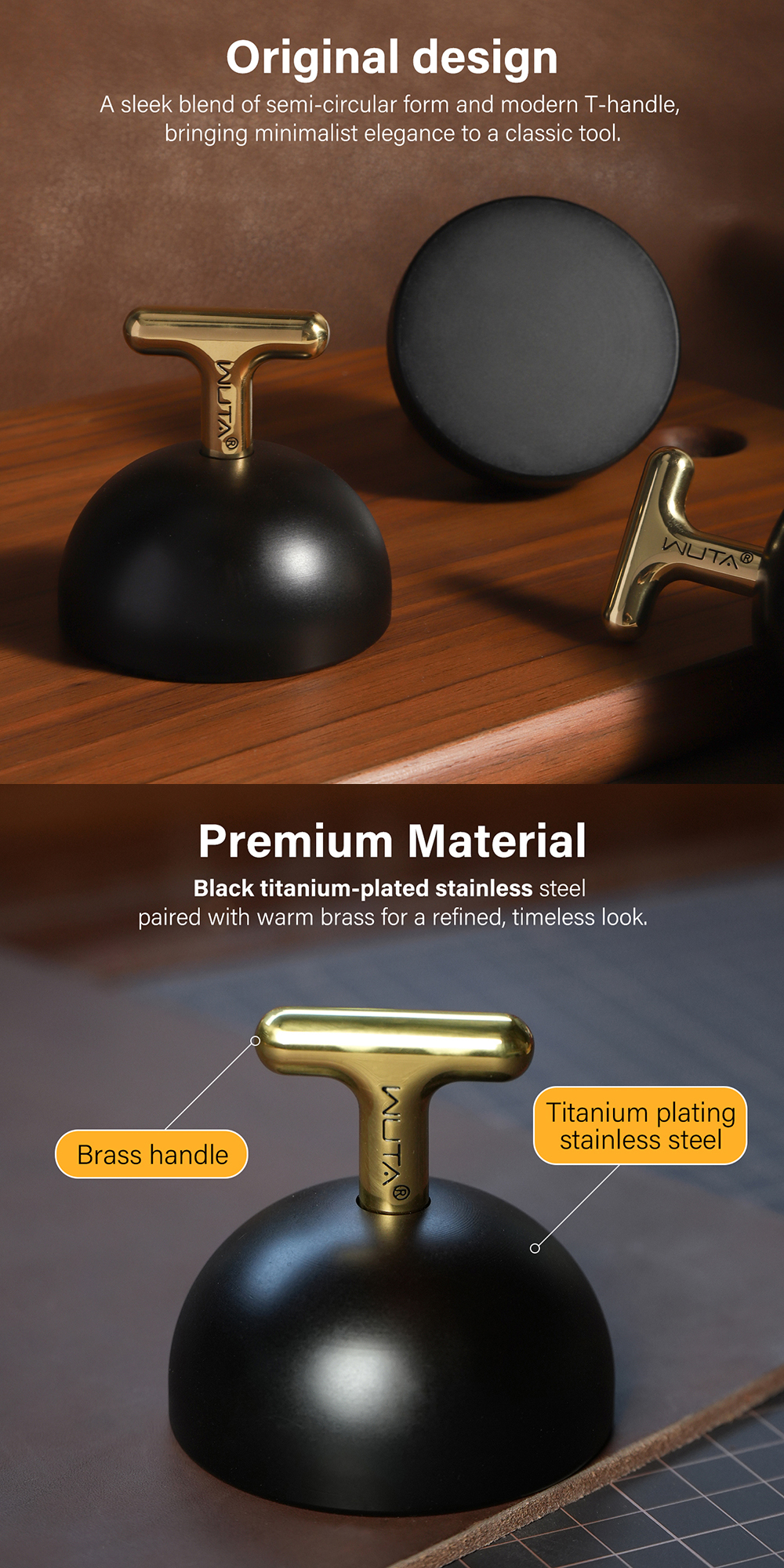 WUTA 304 Stainless Steel Leather Weight 716g Heavy Weight Professional ...