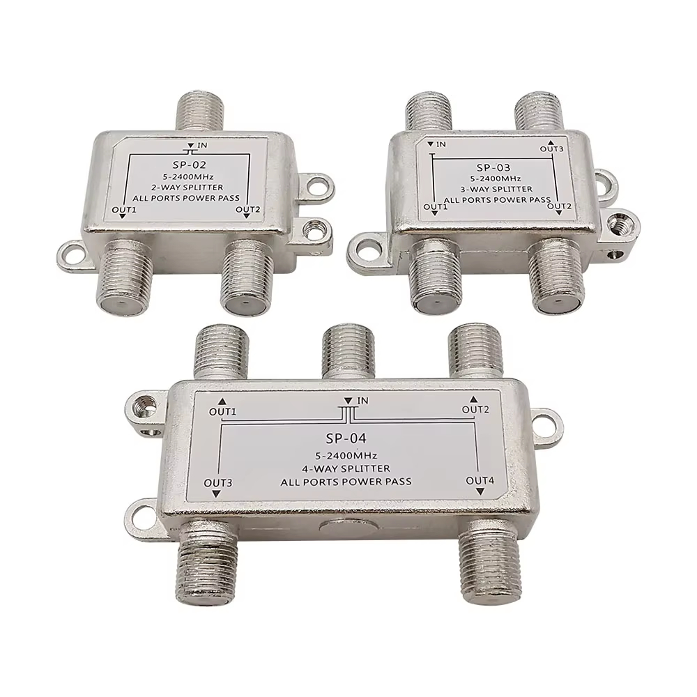 2/3/4 Way TV Antenna Satellite Splitter Coaxial Cable Antenna Cable Tv ...