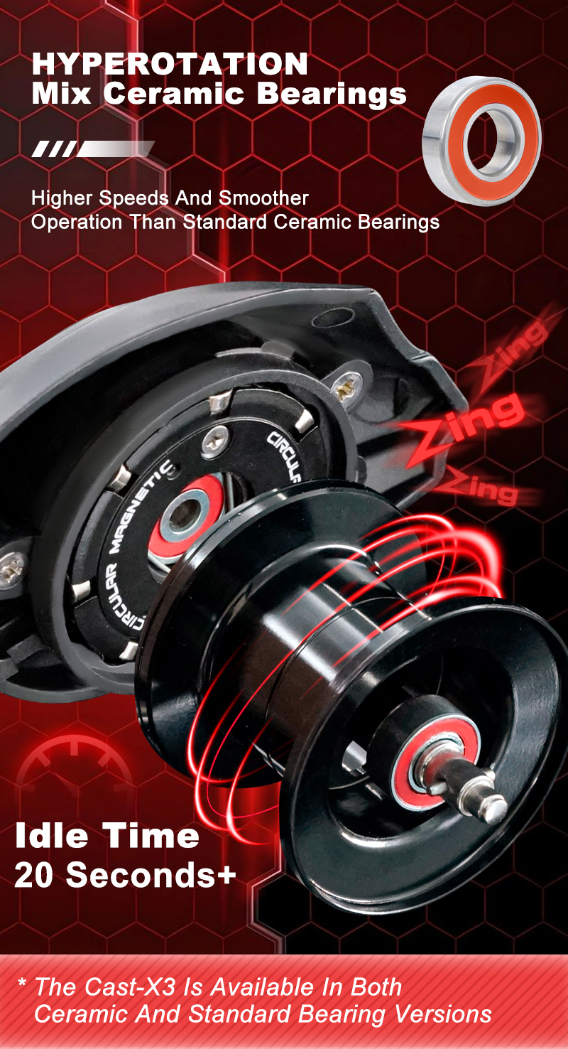 SEASIR CAST-X3 Baitcasting reel ultra long cast 120m+ ceramic bearings ...