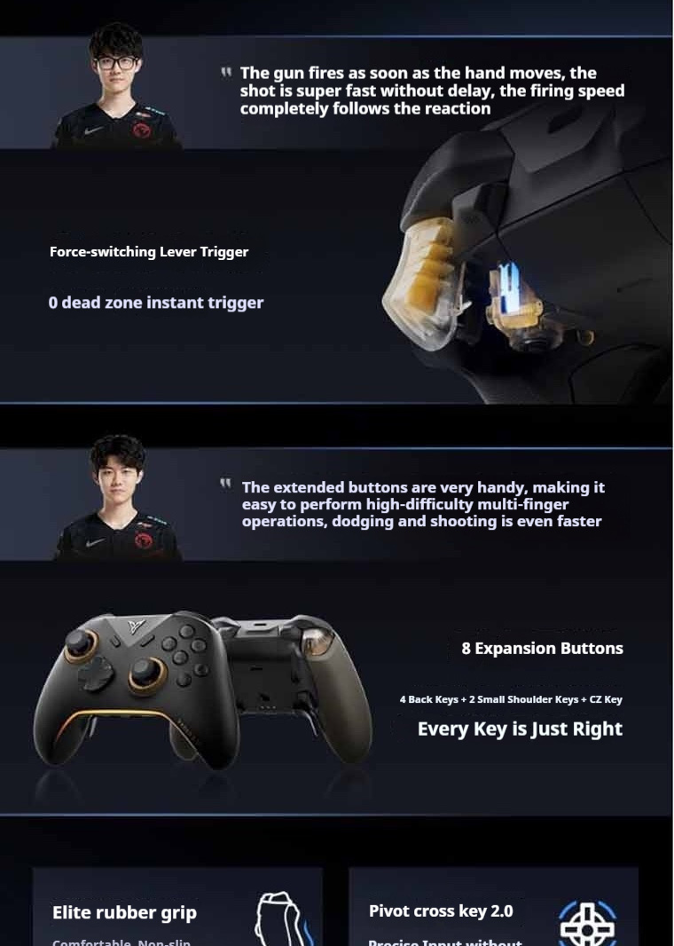 Flydigi Vader 5 Pro Power Switching Leverage Trigger Wireless Game ...