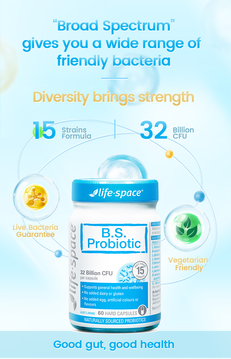 Life Space Adult Broad Spectrum Probiotic 15-in-1 Probiotic (60 ...