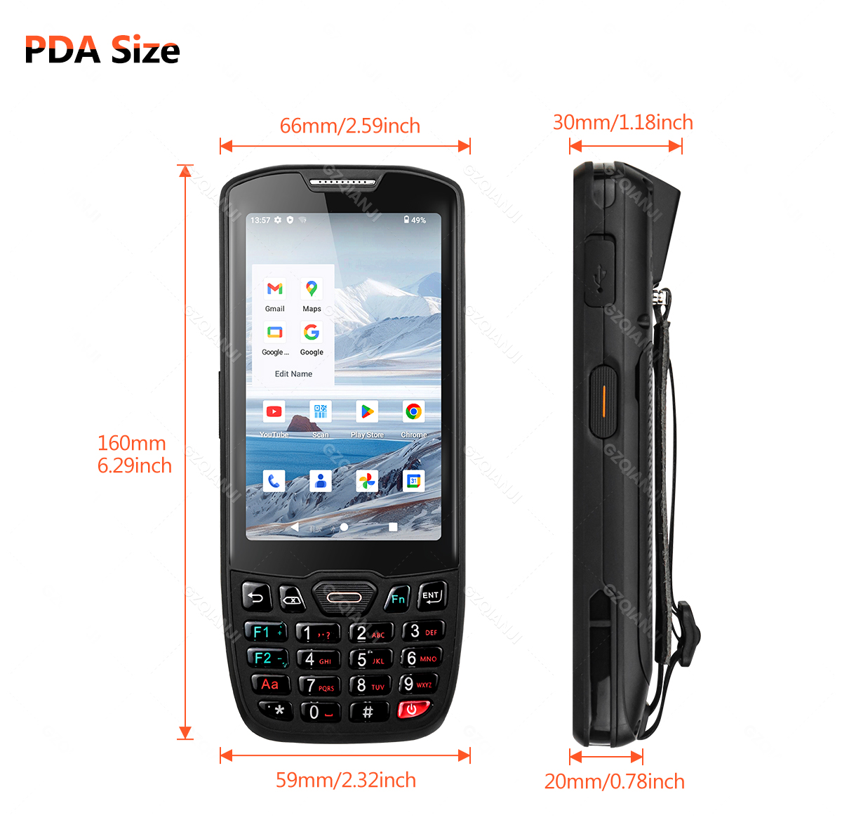Rugged Data Collector Terminal PDA Scanner Android 13 Qualcomm Processor CPU 4+64GB | Shopee ...