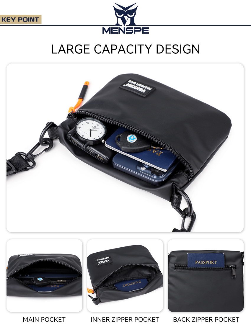 MENSPE Mini Shoulder Bag Men's Fashion Waterproof Versatile Casual ...