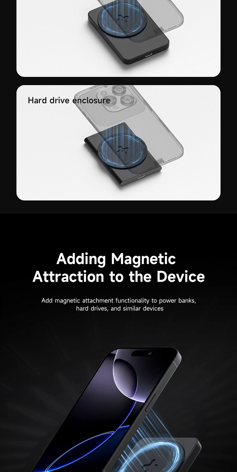 Hagibis Magnetic Adapter Magnet Sticker for Magsafe Accessories Metal ...
