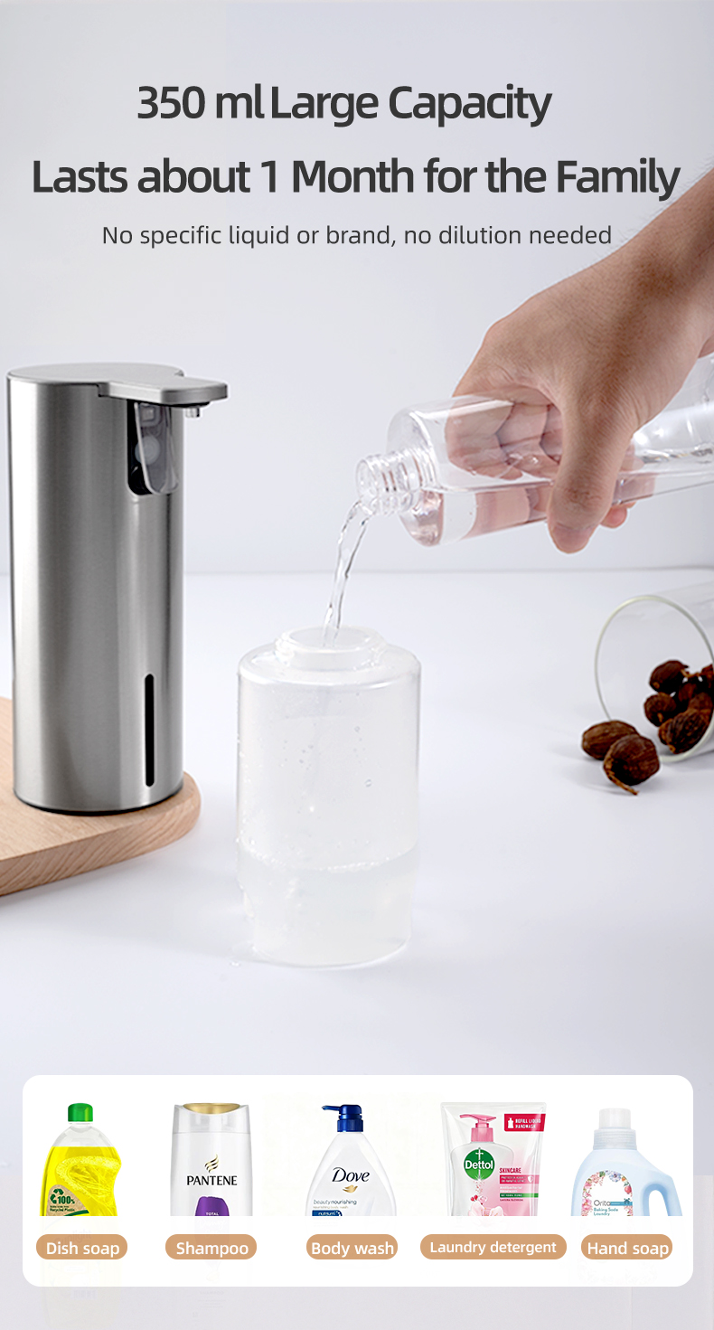 Umimile Kitchen Automatic Dish Soap Dispenser 304 Stainless Steel Smart ...