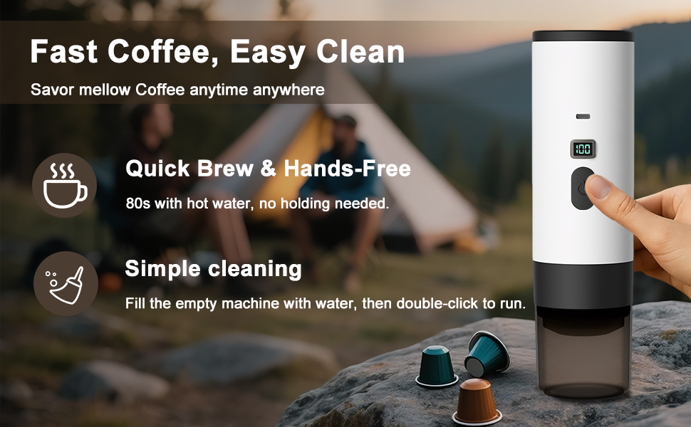 【2025 New】3-in-1 Wireless Electric Capsule Coffee Machine Hot/Cold ...
