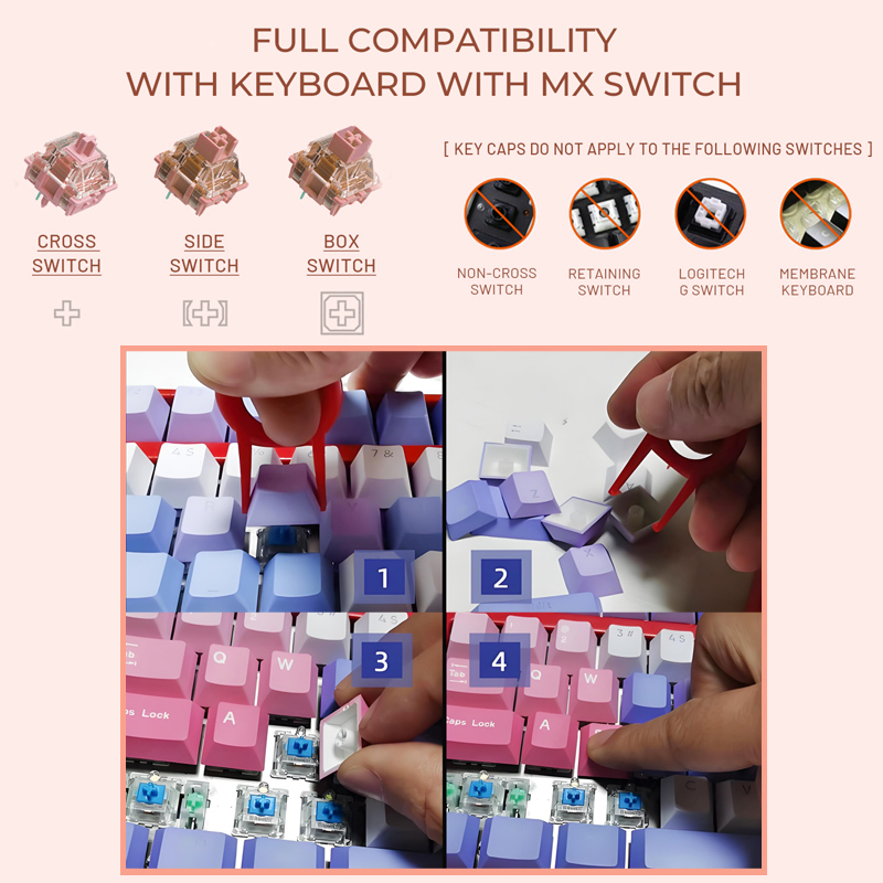 Ceramic Glaze Coating Keycaps - 140Key/Set MOA Profile PBT Sets Custom ...