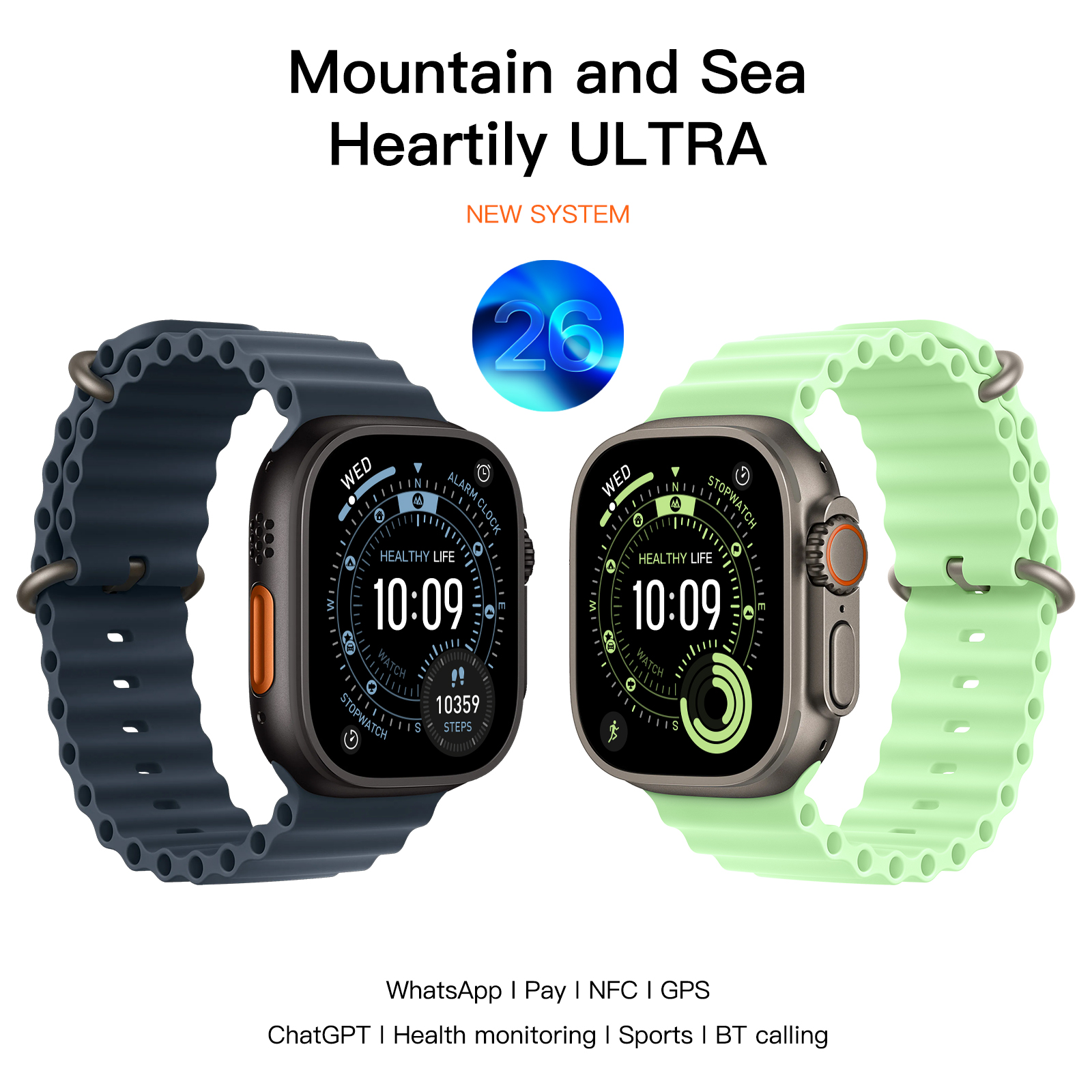Original U5 Ultra5 Smart Watch Series 11 Compass 49mm NFC GPS ...
