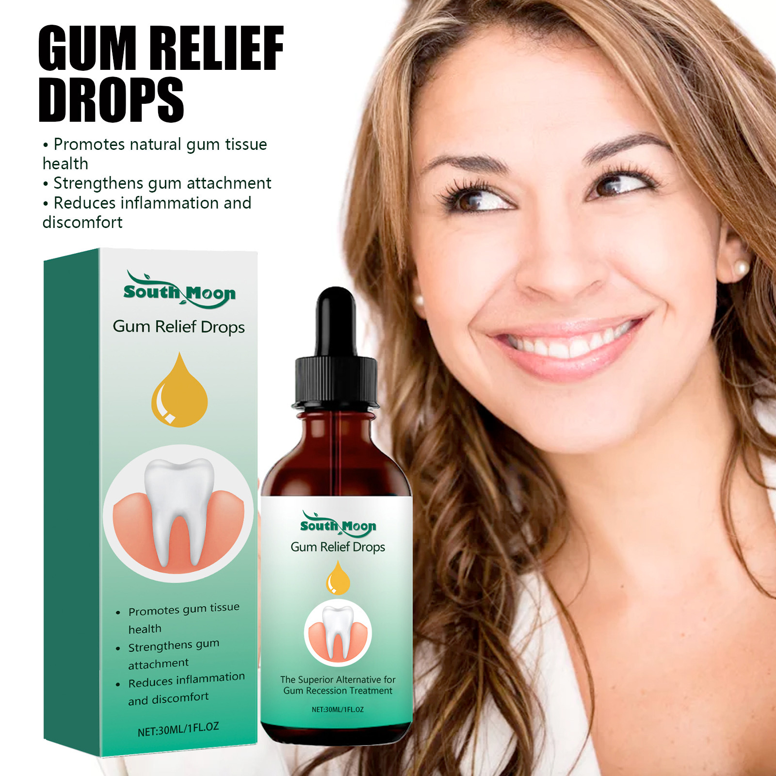 Oral Health Gum Drops: Natural Soothing Liquid for Gums and Teeth Oral ...