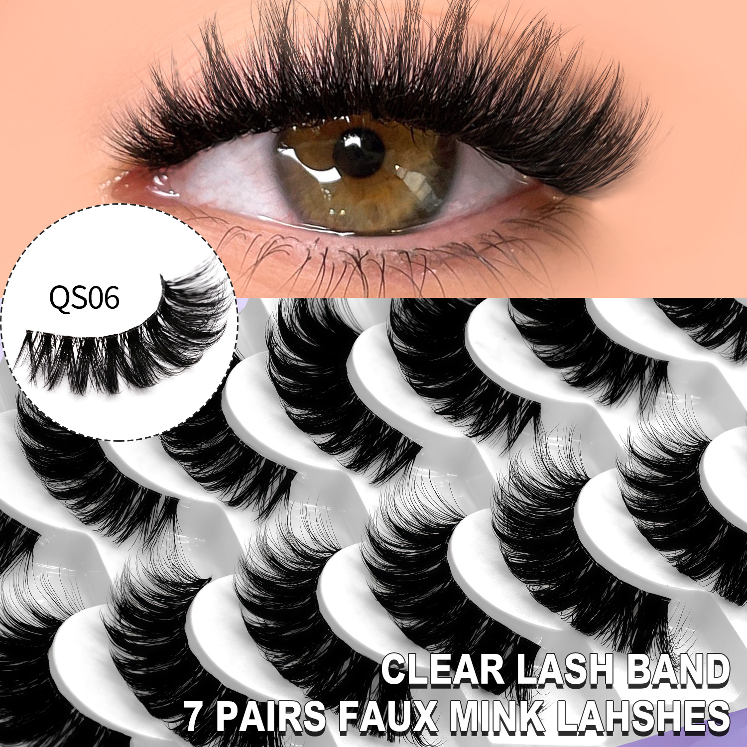 D Curl Luxurious Fluffy Volume Dramatic Messy Faux Mink False Lashes ...
