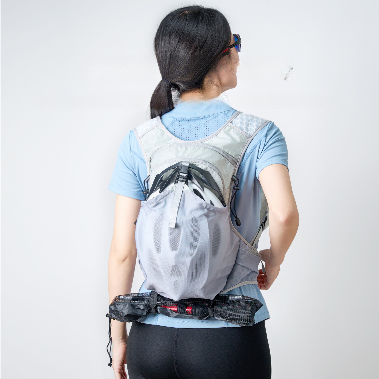 8L Trail Running Backpack with Specialized Helmet Bag Reflective Multi ...