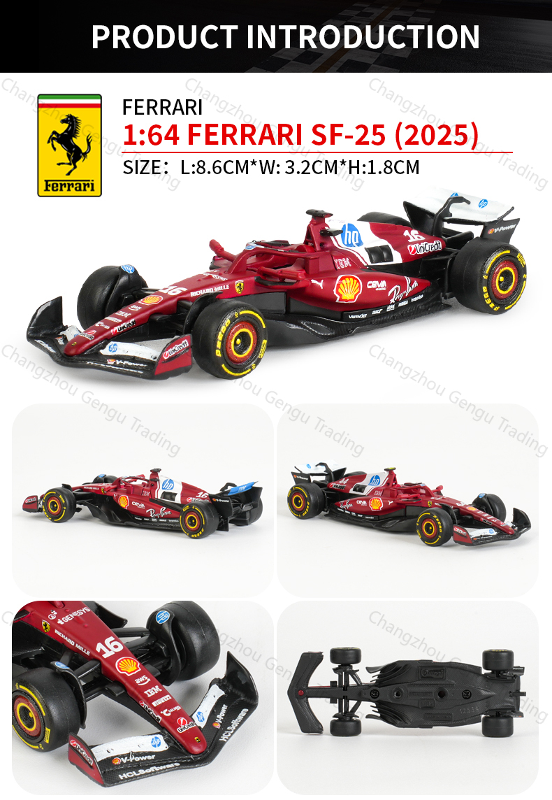 Bburago 1:64 2025 F1 Redbull RB21 Mercedes-AMG W16 McLaren MCL39 ...