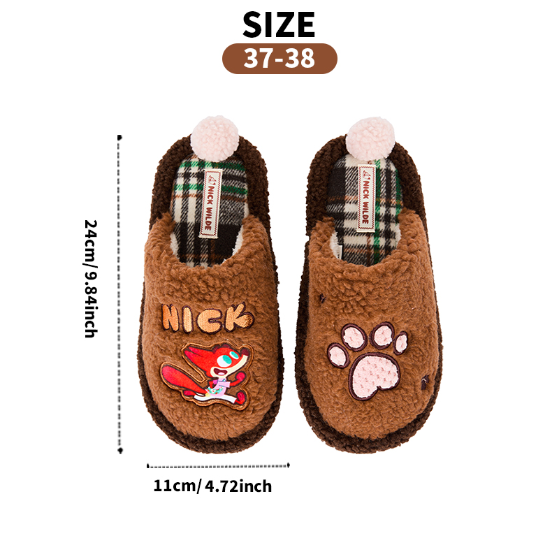 MINISO Disney Zootopia Series - Cozy & Plaid Cotton Women's Slippers ...