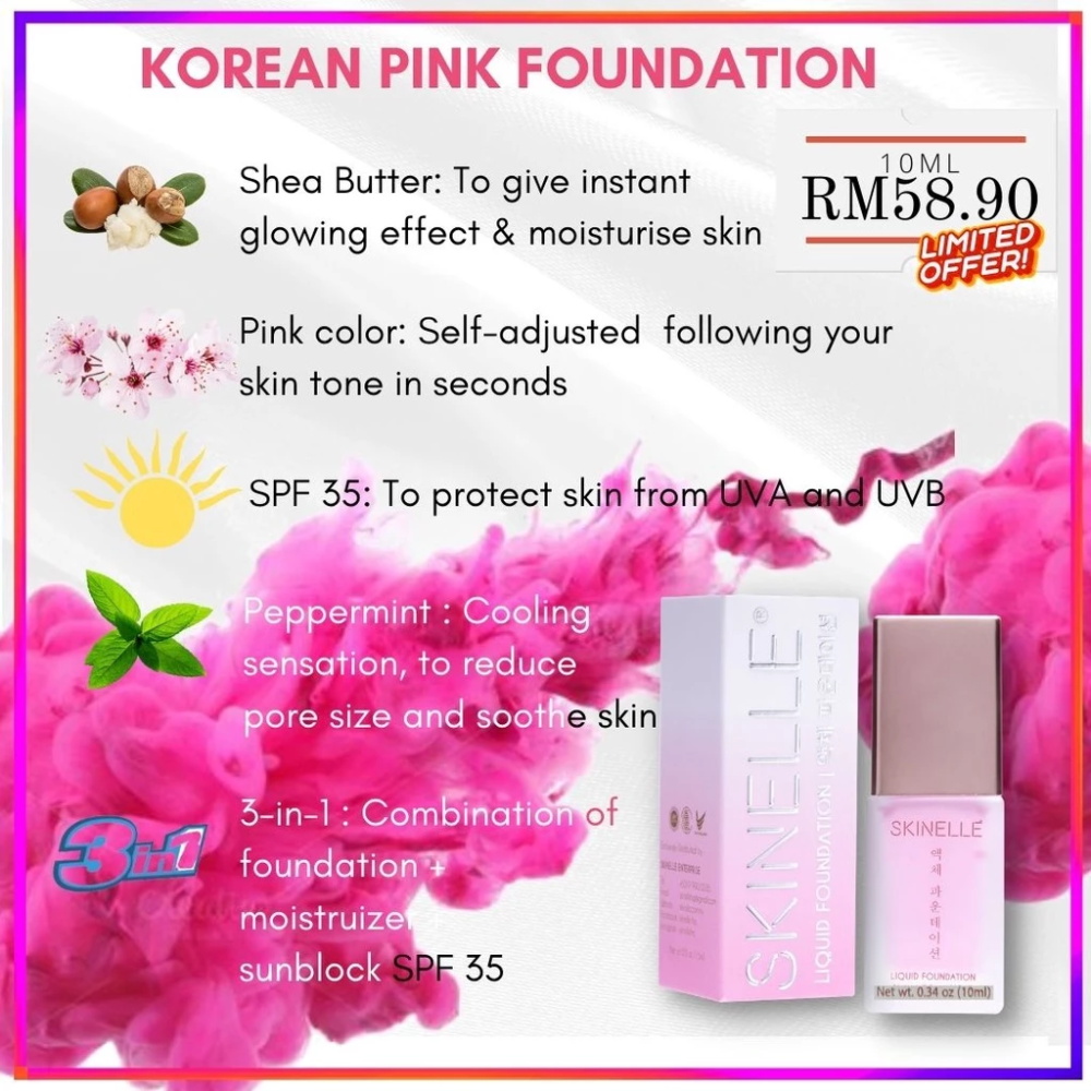 Skinelle Foundation DUO FOUNDATION SKINELLE (BLUE & PINK) No box ...