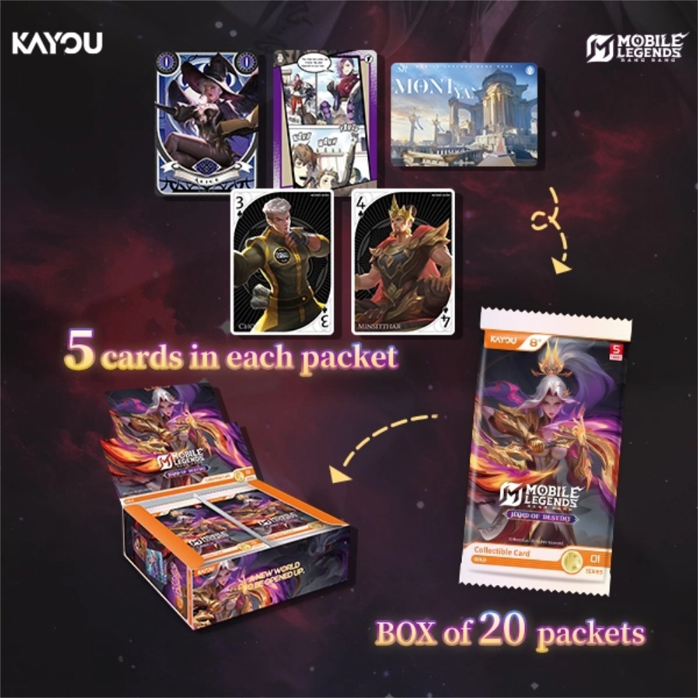 100Pcs MLBB card kayou rare SP/PTR/UR kad Mobile Legends Bang Bang hand ...
