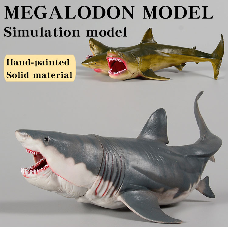 Marine Sea Overlord 3-Headed Shark Megalodon Great White Shark Action ...
